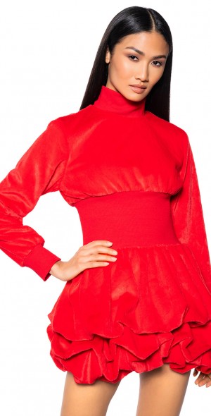 AKIRA - BOLD CHARACTER VOLUME MINI DRESS