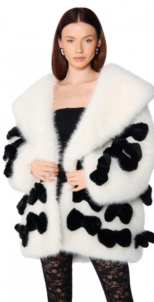 AKIRA - BOW CORE FAUX FUR JACKET