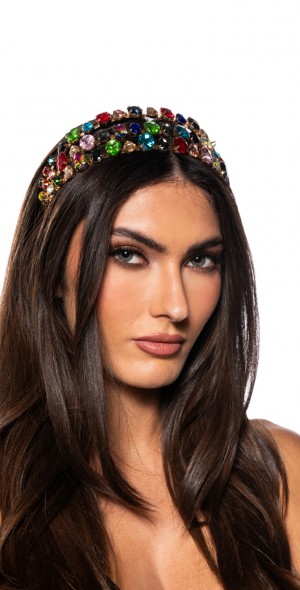 AKIRA - CROWN IT GEM EMBELLISHED HEADBAND