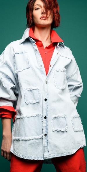 AKIRA - DENIM PATCH WORK JACKET