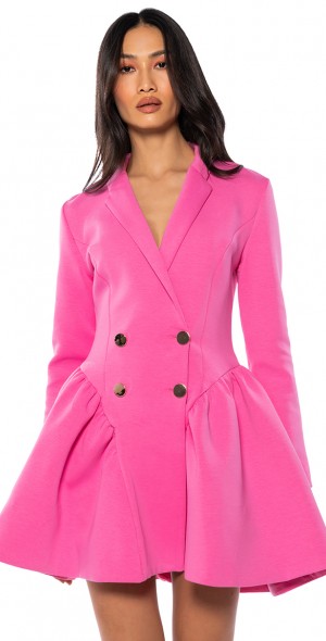 AKIRA - HBIC BLAZER MINI DRESS IN PINK