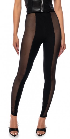 AKIRA - KENNA MESH PANEL LEGGING IN BLACK