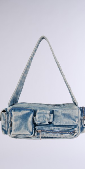 AKIRA - NO BLUES DENIM CARGO PURSE