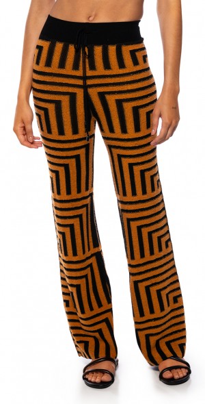 AKIRA - SAVANNAH WIDE LEG ORANGE PANTS