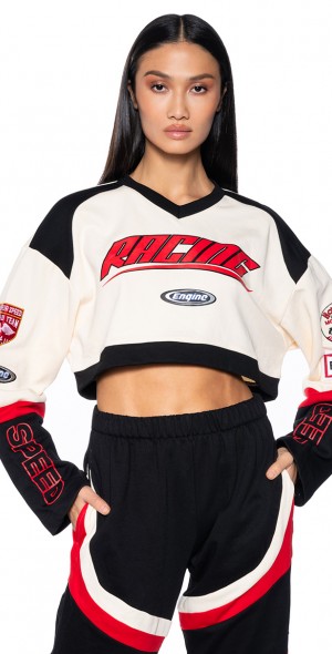 AKIRA - SPEED RACING CROP SWEATSHIRT