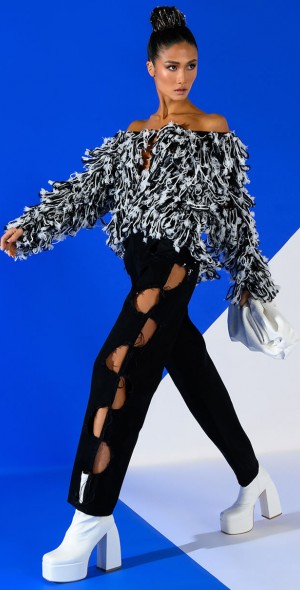 APHRODITE - WHITLEY CUT OUT RELAXED FIT JEANS