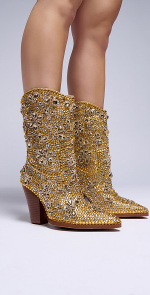 AZALEA WANG - CONSUELOS EMBELLISHED WESTERN BOOTIE