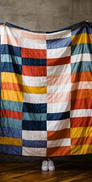 Anchal - Multi-Check Quilt Throw