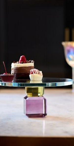 Anthropologie - Gemmie Glass 9" Cakestand