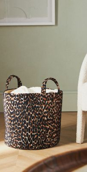 Anthropologie - Leopard-Print Basket