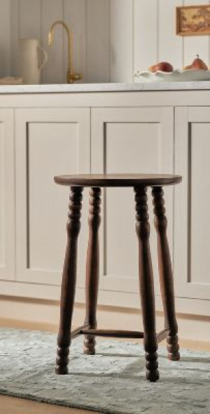 Anthropologie - Roma Turned Wood Counter Stool