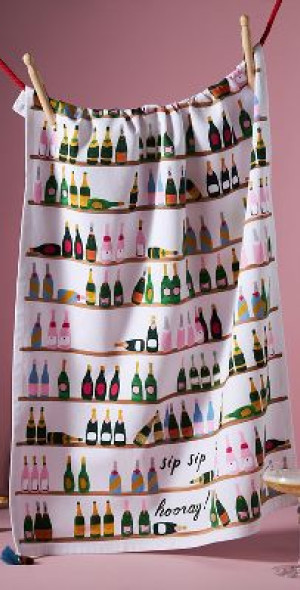 Anthropologie - Sip Sip Hooray Dish Towel