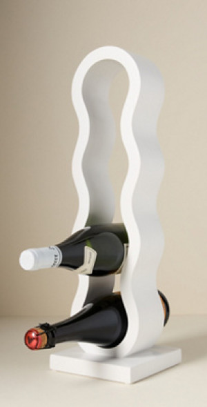 Anthropologie - Wavy Wood Wine Rack