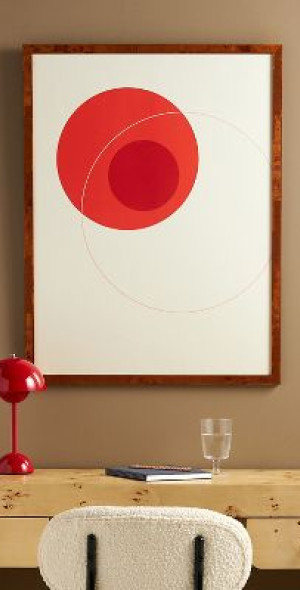Artfully Walls - Orange Circular Composition Wall Art