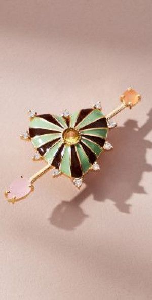 Atelier Mon - Enamel Heart Brooch
