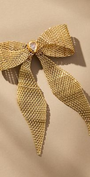 By Anthropologie - Chainmail Bow Brooch