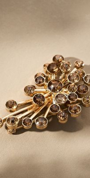 By Anthropologie - Crystal Cluster Brooch