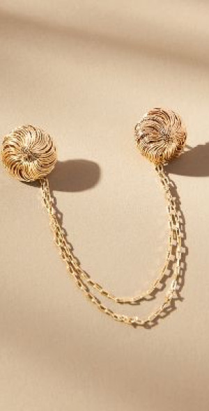 By Anthropologie - Double Coin Chain Brooch
