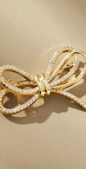 By Anthropologie - Metal Ribbon Brooch
