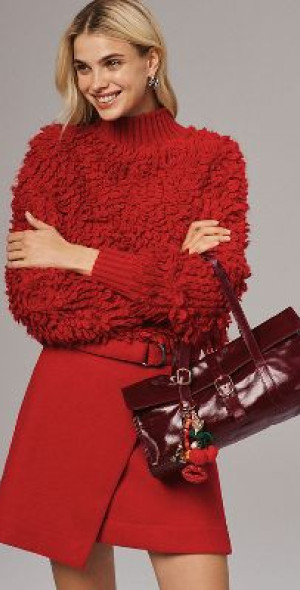 Callahan - Mock-Neck Loop-Stitch Sweater