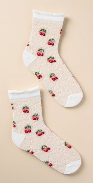 Casa Clara - Samantha Cherry Icon Sheer Ankle Socks