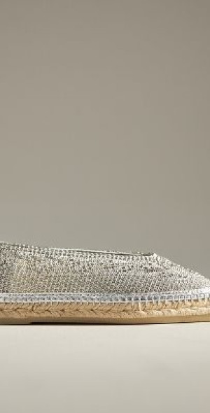 Castañer - Kim Metallic Woven Espadrille Flats