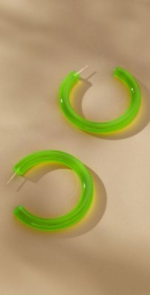 Crystal Haze - Translucent Hoop Earrings