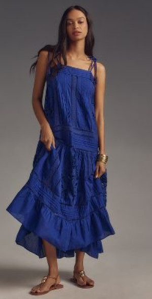 Farm Rio - Blue Lace Sleeveless Maxi Dress