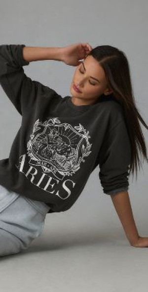 Girl Dangerous - x Anthropologie Zodiac Collegiate Sweatshirt