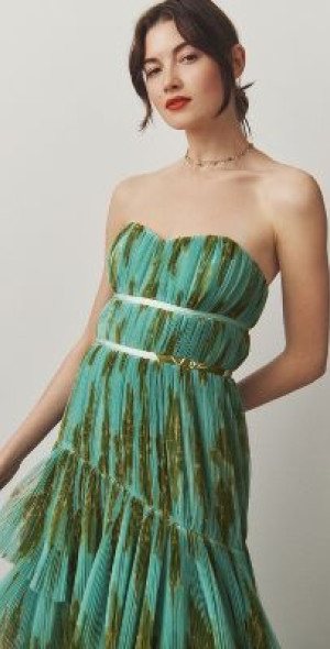 Hutch - Lanza Strapless Tiered Ruffle Maxi Dress