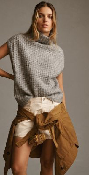 John + Jenn - Oversized High-Neck Sweater Vest