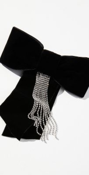 Leontine Vintage - Velvet Chain Bow Clip