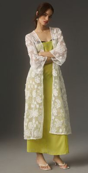 Maeve - 3D Floral Lace Duster Jacket