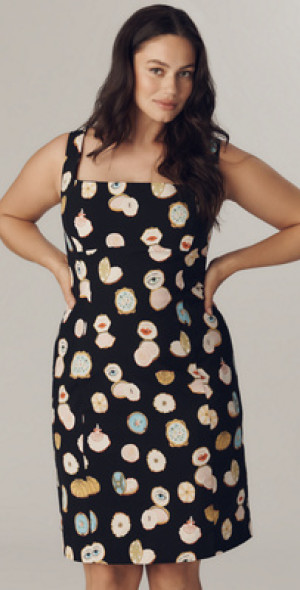 Maeve - Fitted Square-Neck Mini Dress: Danielle Kroll Edition