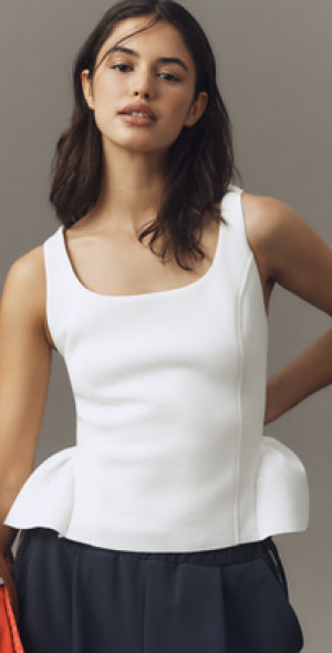 Maeve - Scuba Peplum Tank Top