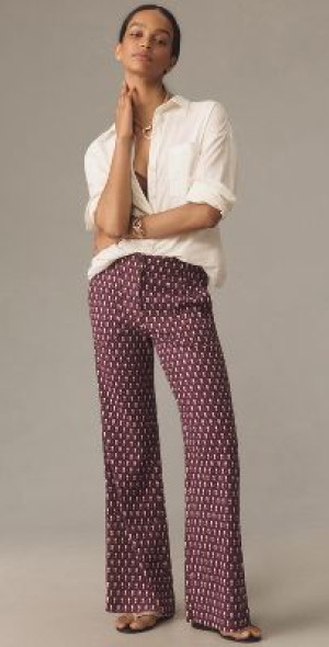 Maeve - The Naomi Linen Wide-Leg Flare Pants by