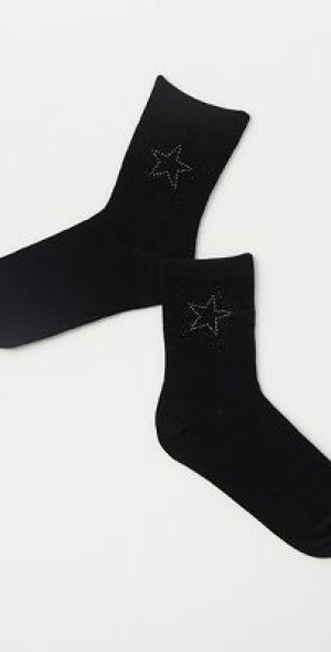 MeMoi - Starstruck Rhinestone Embellished Socks