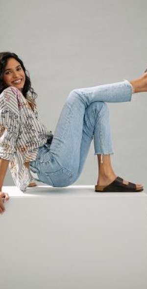 PAIGE - Cindy Slim Straight Jeans