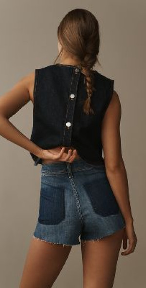 Pilcro - Mid-Rise Micro Denim Shorts