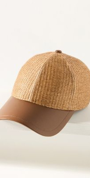 rag & bone - Harlow Straw Baseball Cap
