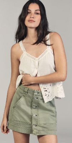 Sanctuary - All Buttoned Up Utility Denim Mini Skirt