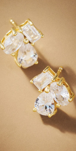 Shashi - Pierre Crystal Cluster Stud Earrings