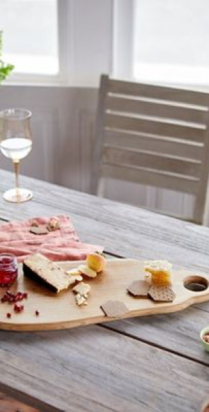 Terrain - Organic Shaped Teak Root Serving Board with Handle