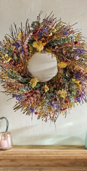 Terrain - Preserved Yarrow + Indigo Wreath