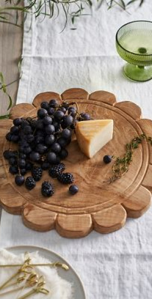 Terrain - Scalloped Teak Serving Board