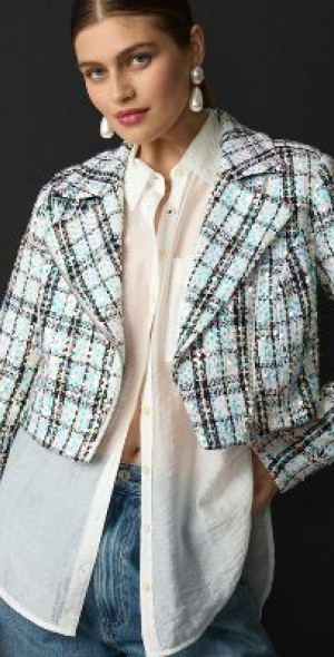 Walter Baker - Renae Sequin Tweed Moto Jacket