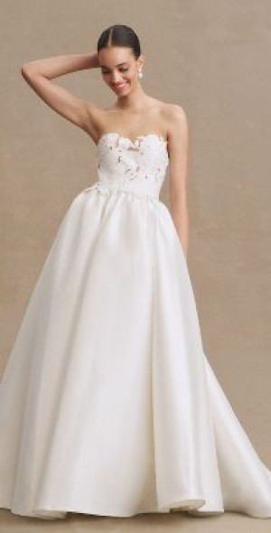Watters - Wtoo by Jordy Strapless Cutwork A-Line Wedding Gown