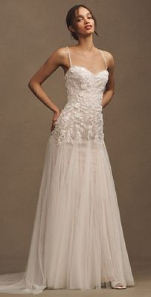 Watters - Wtoo by Tia Embroidered Tulle Sweetheart A-Line Wedding Gown
