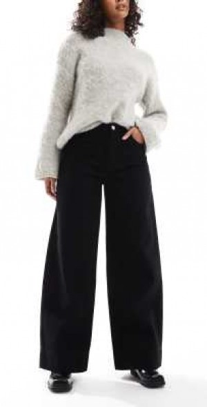 ASOS DESIGN - deep hem jean in washed black