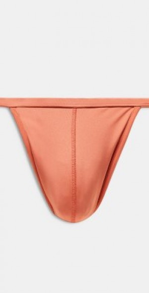 ASOS DESIGN - high side briefs in red-Brown